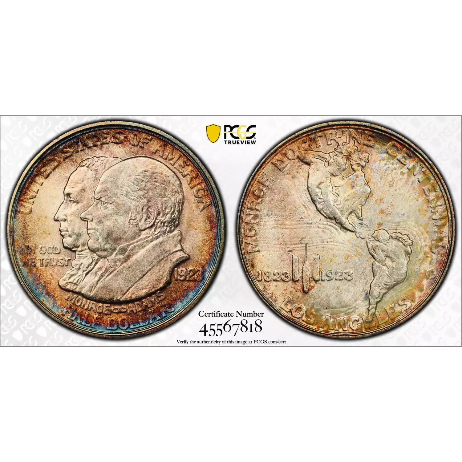 1923-S Classic Commemorative Monroe Doctrine Centennial PCGS MS-63 ...